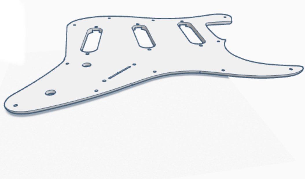 🎸 Stratocaster pickguard・ STL File for ・Cults