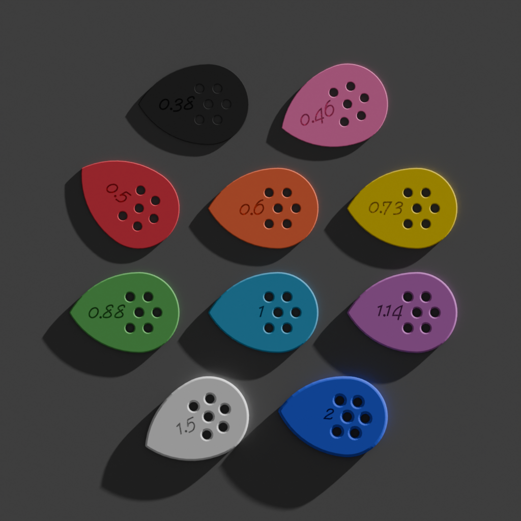 Free 3D file Guitar Picks, Various Sizes 🎸 ・3D printer design to ...