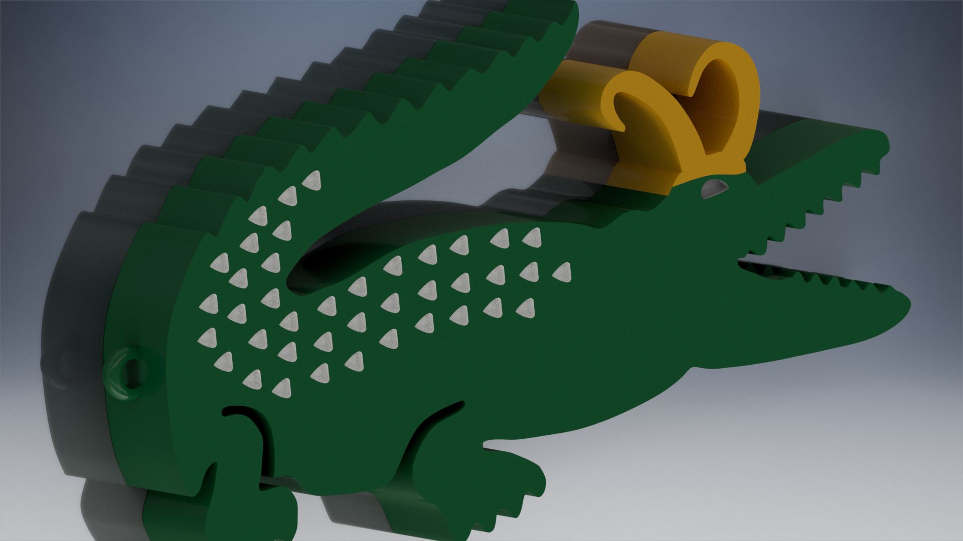Free STL file Lacoste loki crocodile keychain 🐊 (OBJ)・3D printable ...