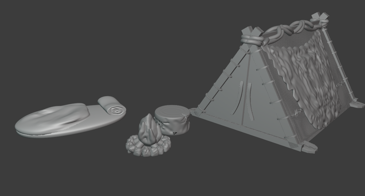 🏕️ Camping set・ STL File for ・Cults