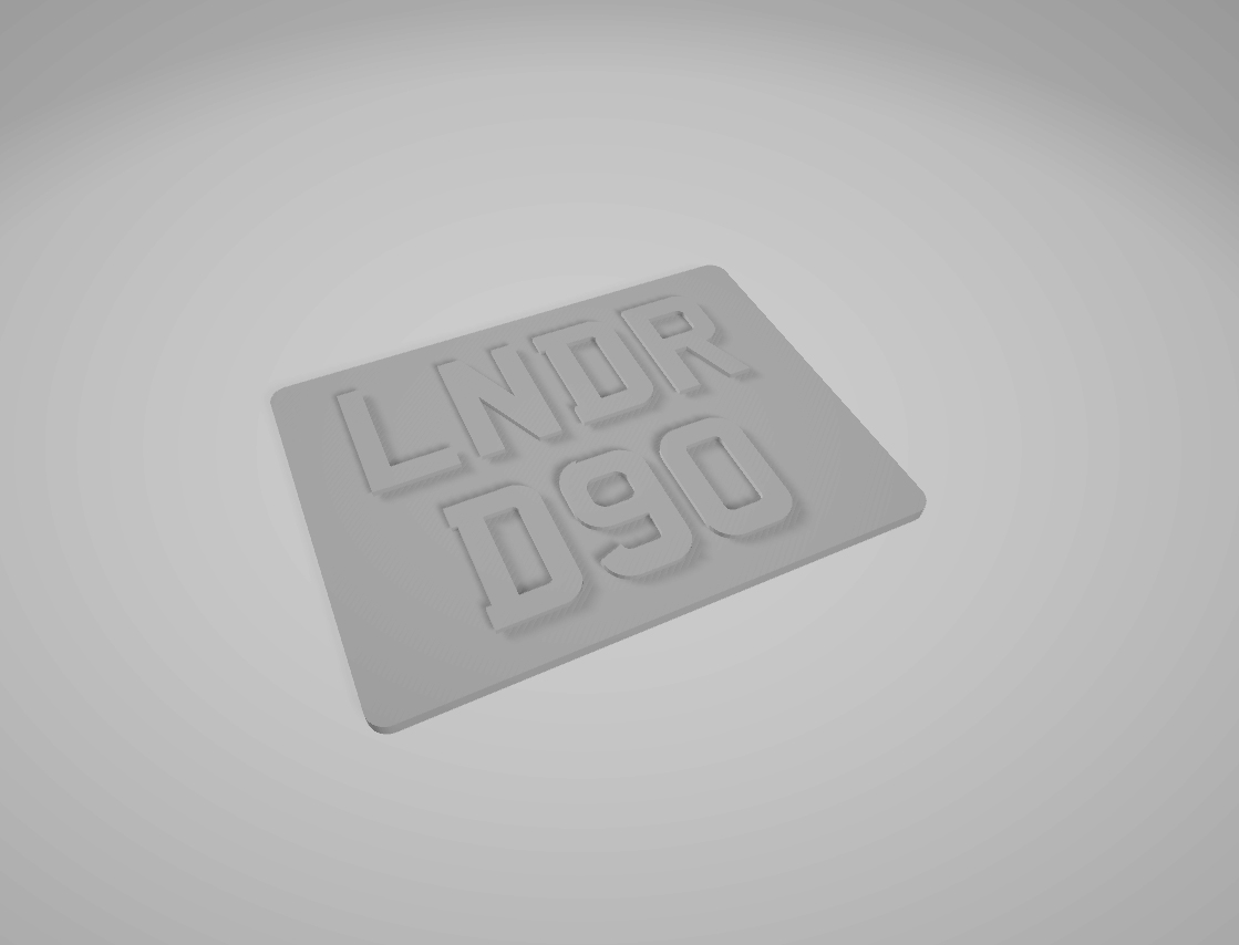 Free STL file Land Rover Defender D90 back plate 🔙 ・3D printable model ...