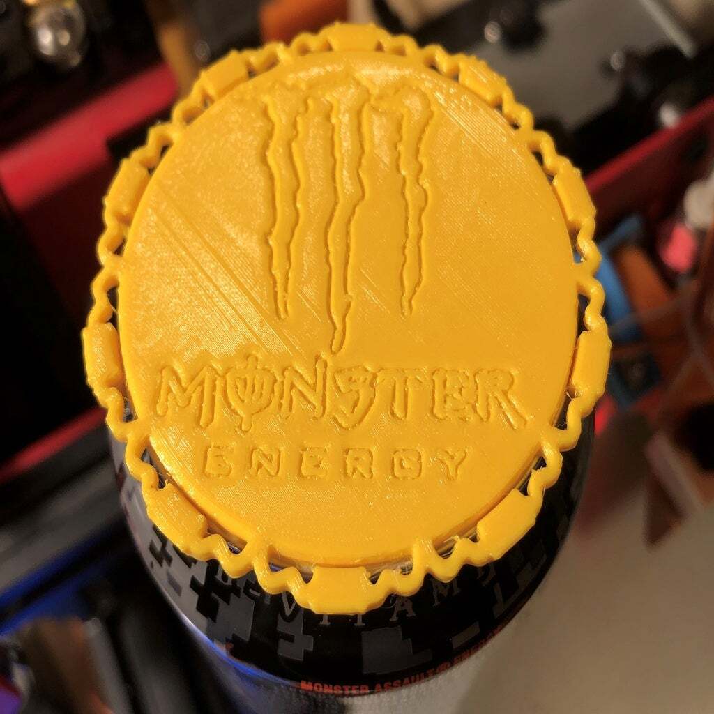 🌬️ Dust Cap for Monster Energy drinks cans・Free STL File for ・Cults