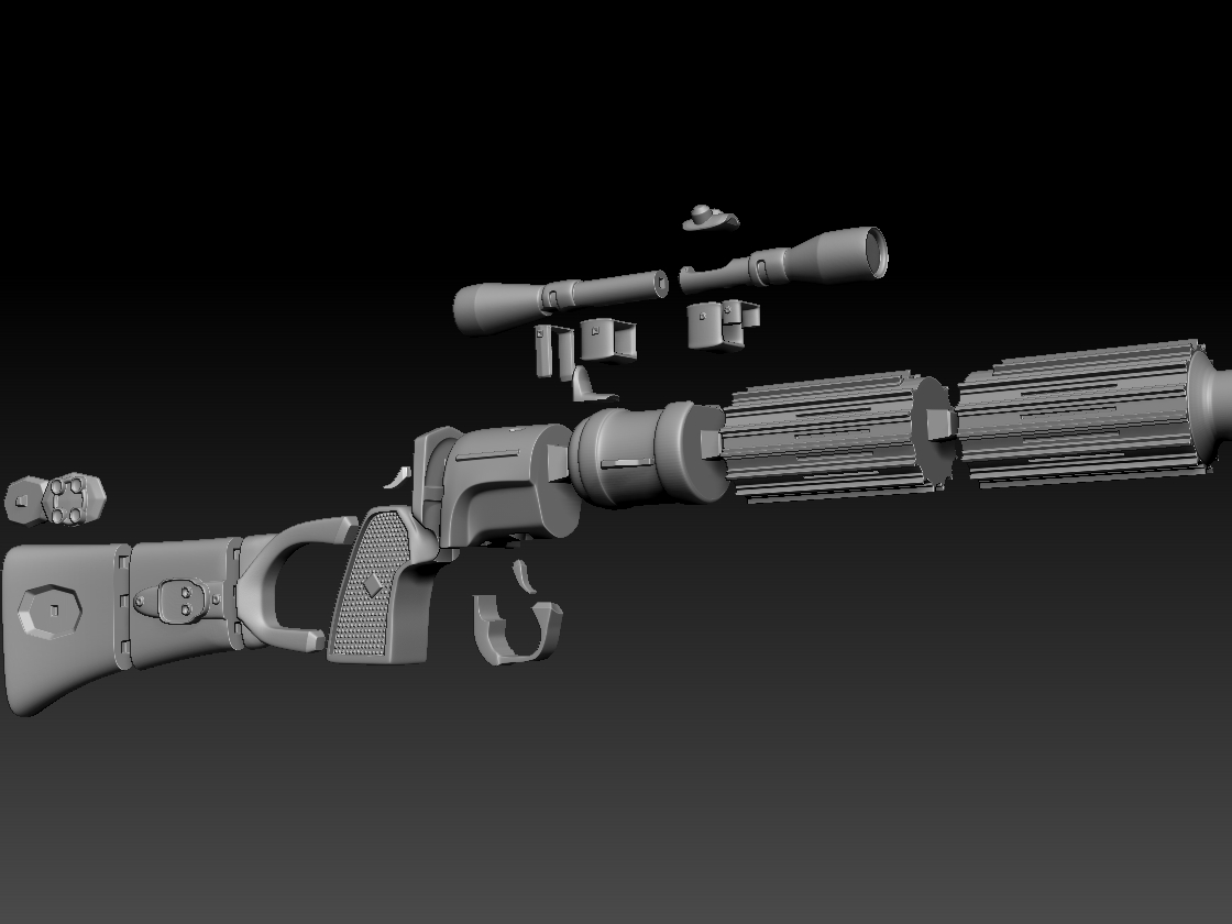 📚 EE-3 - Boba Fett Rifle Blaster - Book of Boba Fett 3D print model・ 3D ...