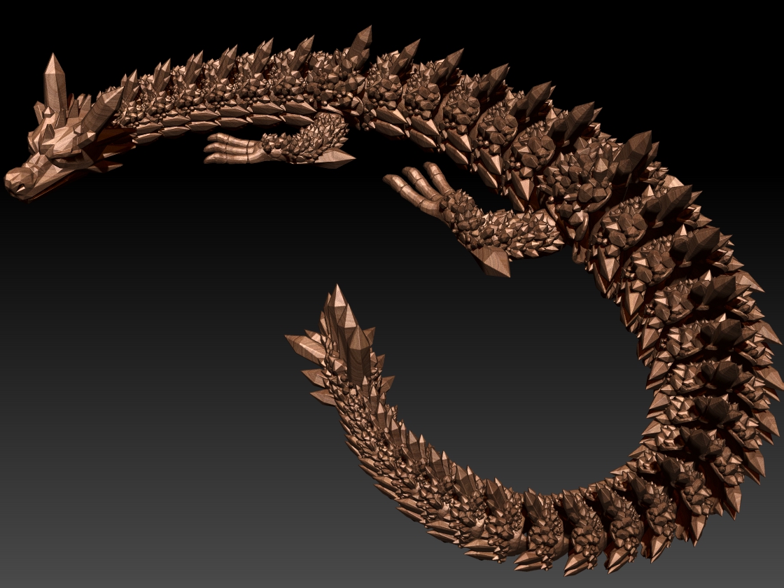 🐉 ARTICULATED DRAGON - FLEXI CRYSTAL DRAGON 3D PRINT・ STL File for 3D ...