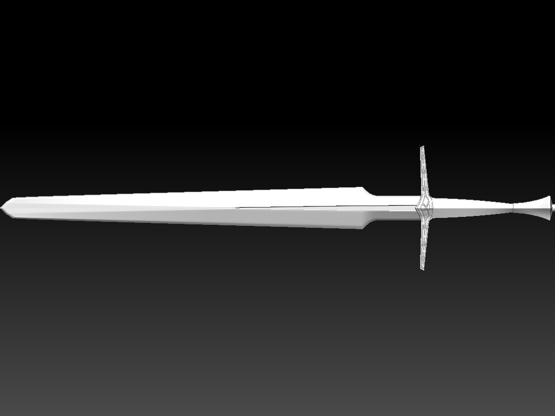 🗡️ Geralt Silver Sword - Netflix Version 3D print model・ 3D File for ・Cults