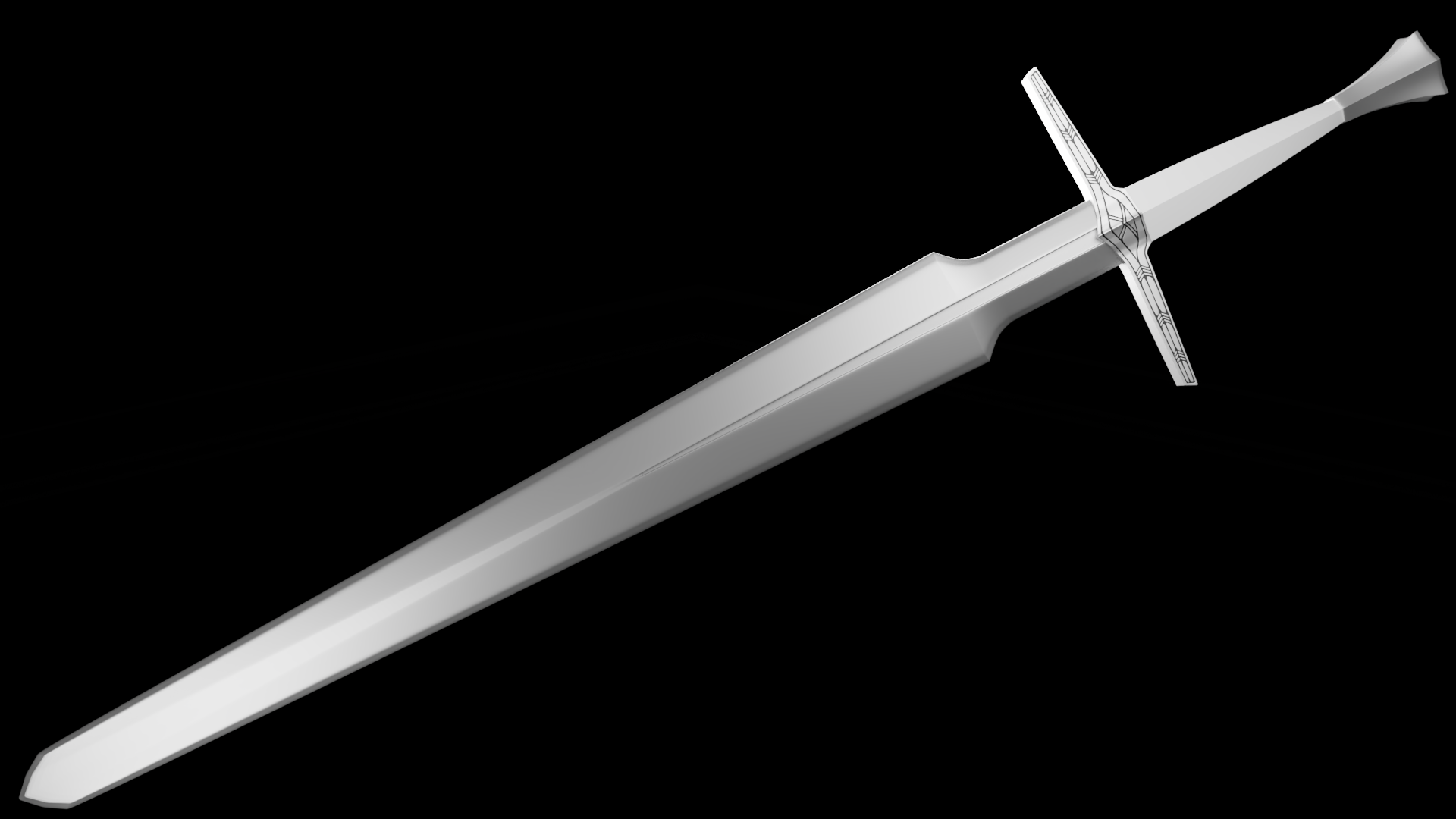 🗡️ Geralt Silver Sword - Netflix Version 3D print model・ 3D File for ・Cults