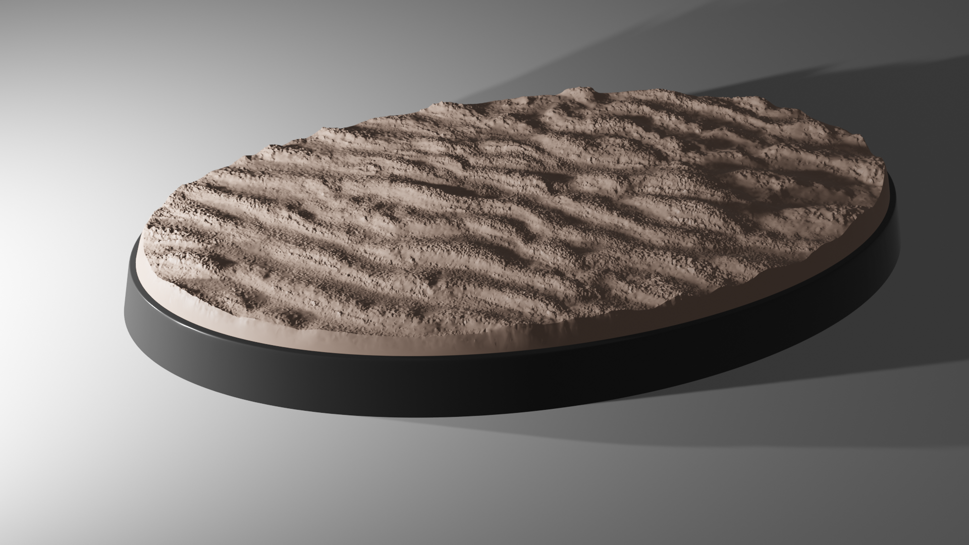 STL file 10X 60X35 BASES WITH sandy ground (OVAL) 🔨 ・3D printing design ...
