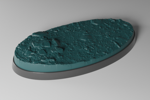 STL file 10x 75x42 mm base with stoney forest ground 🔨 ・Model to ...