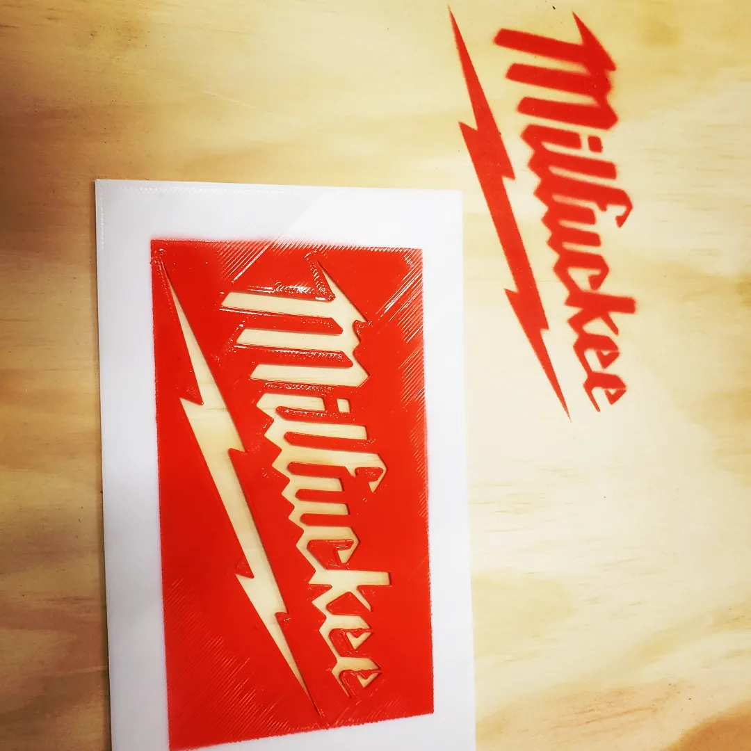 🚩 Milwaukee Stencil・Free 3D File for ・Cults