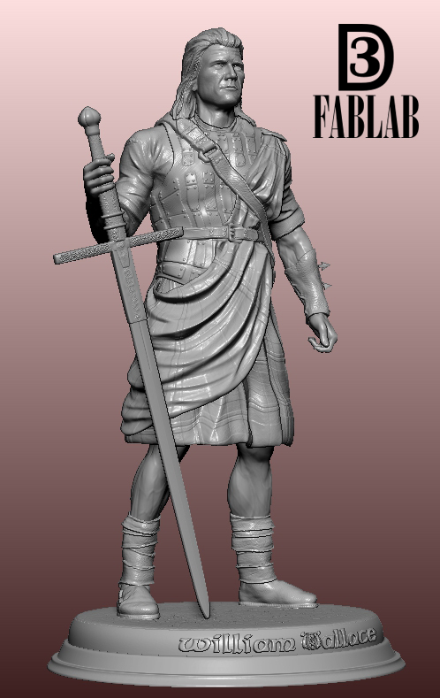 🗿 William Wallace Braveheart・ STL File for 3D printing・Cults