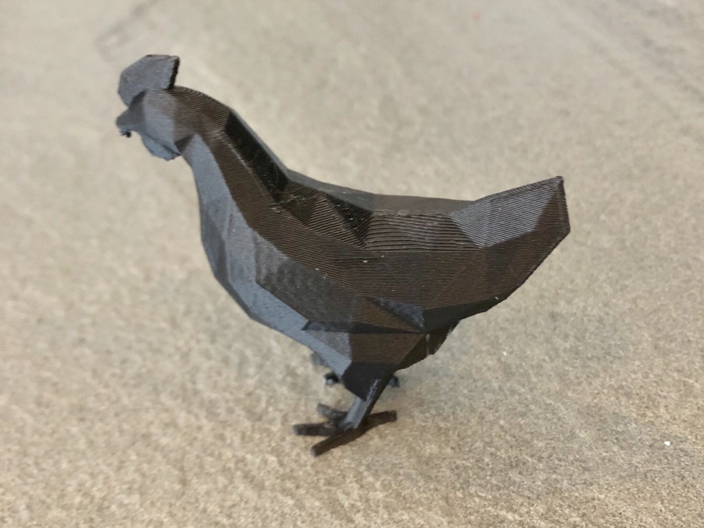 Работа low poly chicken с возможностью распечатки в 3D・Cults