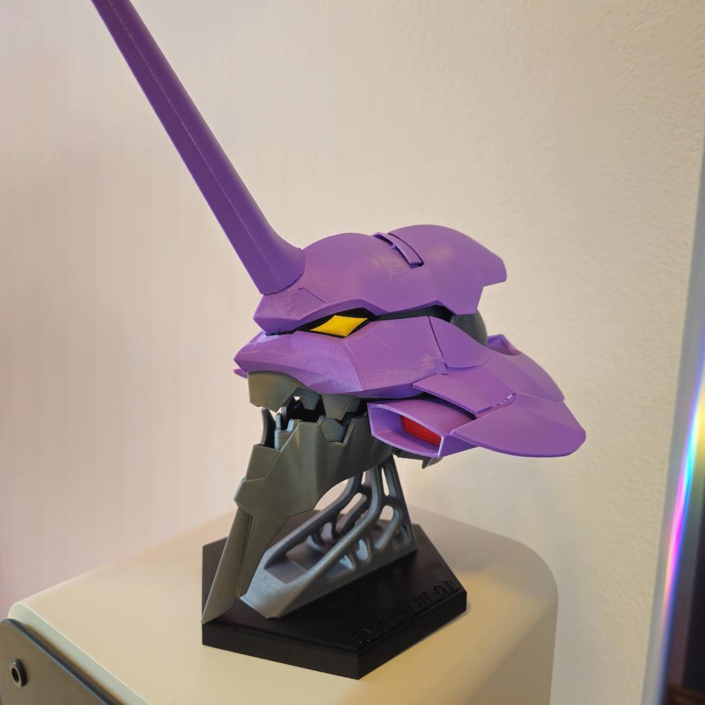 👤 Busto con cabeza de la unidad EVA 01 de Neon Genesis Evangelion・Archivo STL Gratis para ...