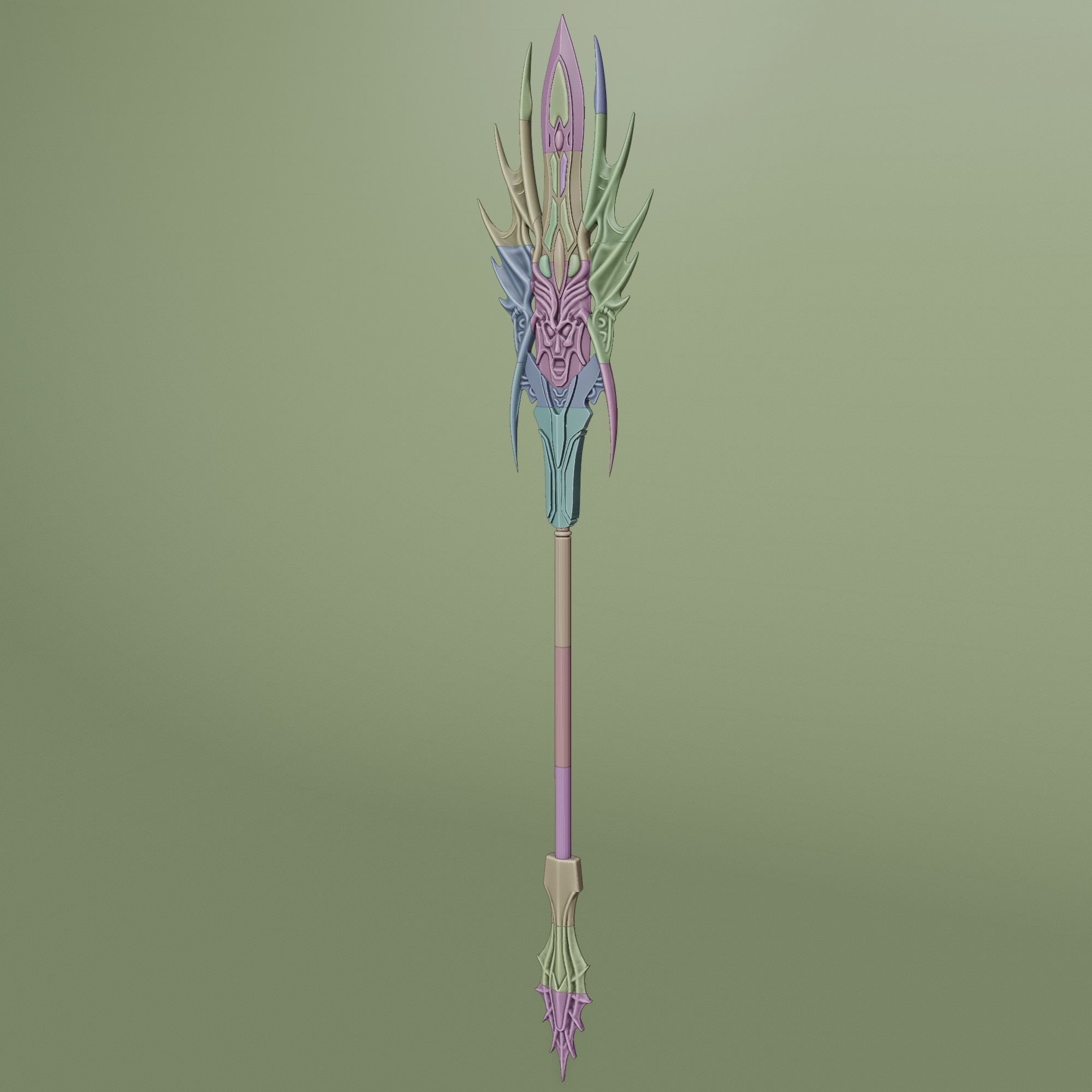 3D file Staff L2 Arcana Mace 🎲 ・3D printing design to download・Cults