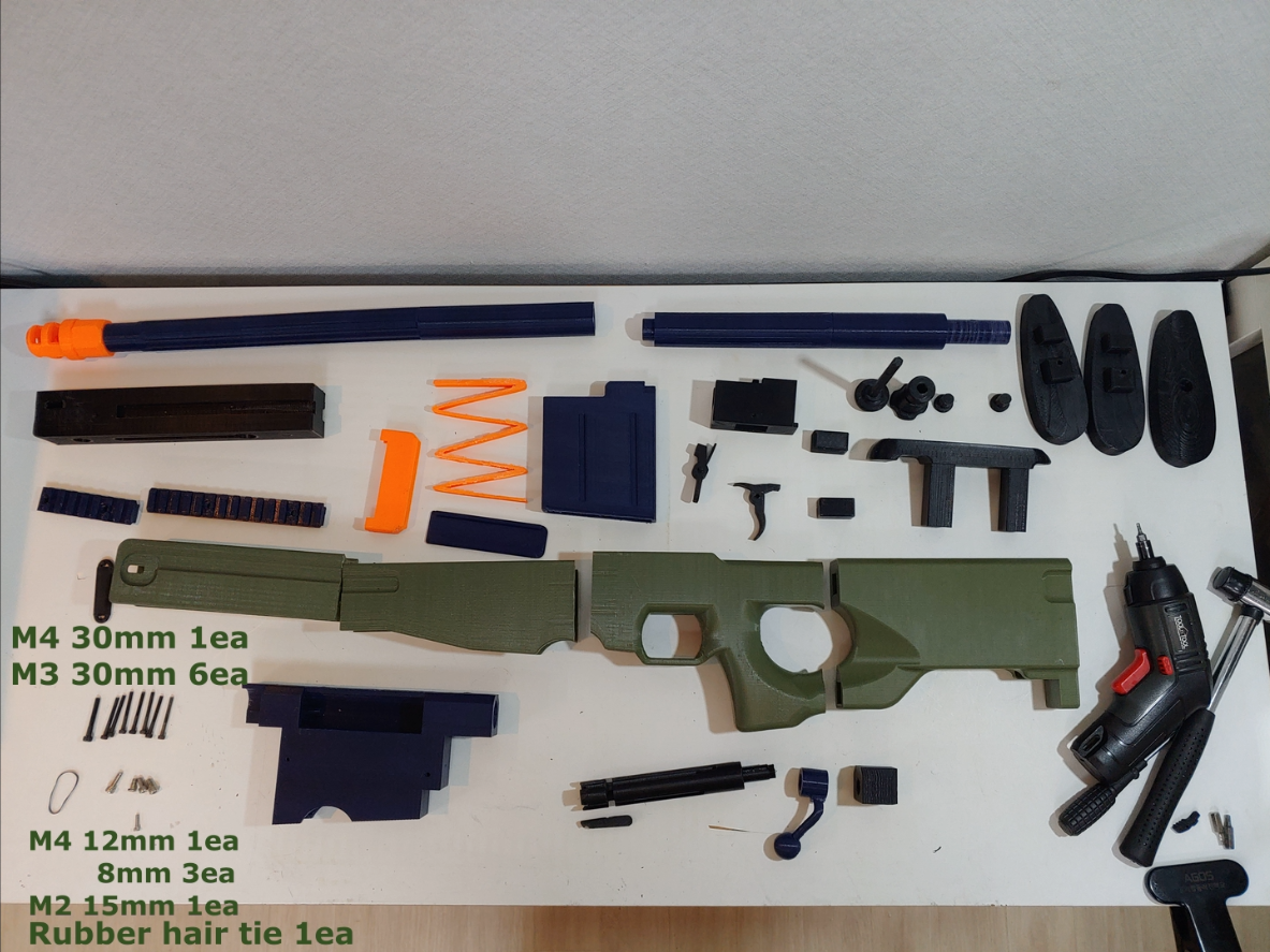 🔫 AWM (No Springs Needed, Full Size)・ 3D File for ・Cults