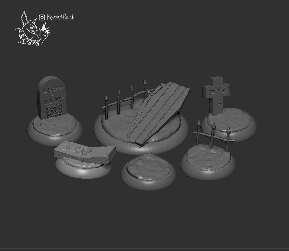 STL file Graveyard 🎲 ・3D printing model to download・Cults