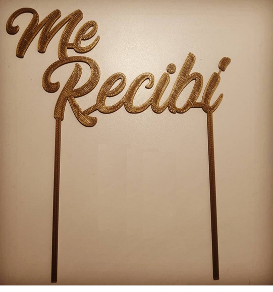 Archivo STL Cake Topper Me Recibi 🍰・Plan imprimible en 3D para ...