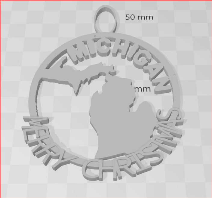 Free STL file Michigan Christmas Ornament 🎄 ・3D print design to ...