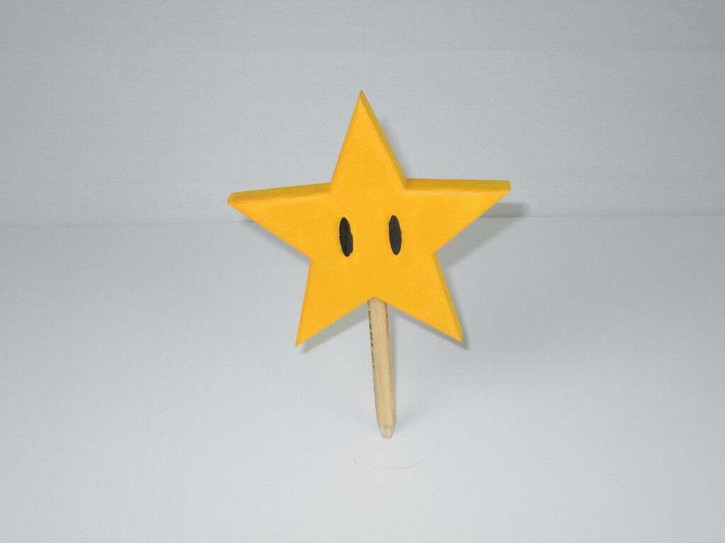Free STL file Mario star pencil topper ⭐・3D printer model to download・Cults