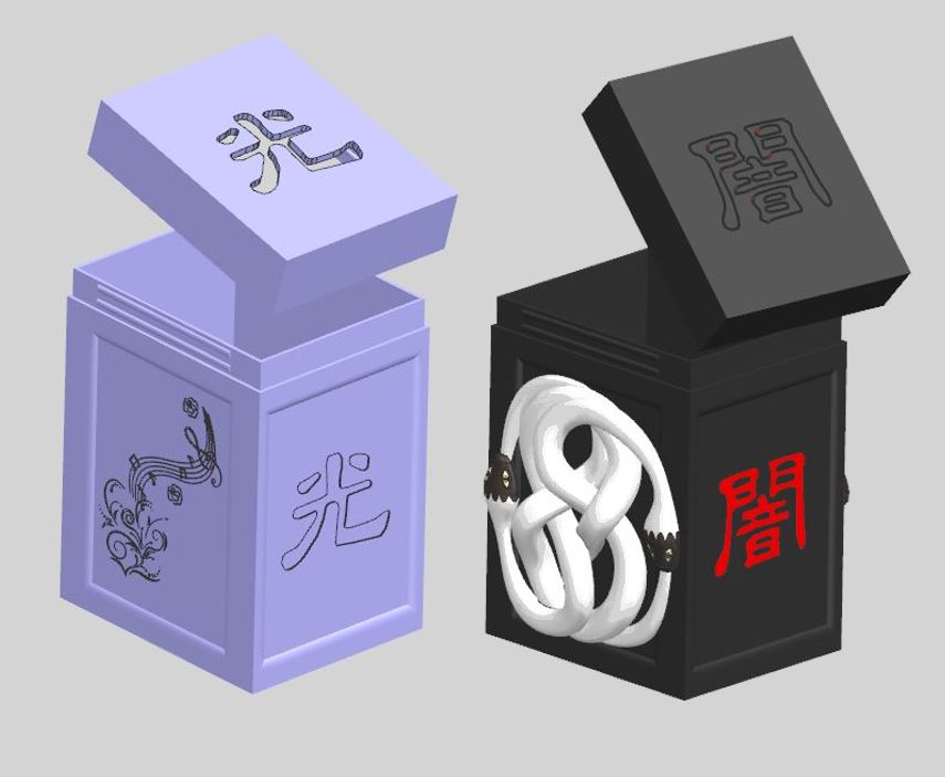 Free STL file Light and Dark card boxes 🎲 ・3D print model to download・Cults