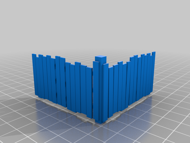 🪵 28mm 'Industrial' Wooden Fence and Gate・Free 3D File for ・Cults