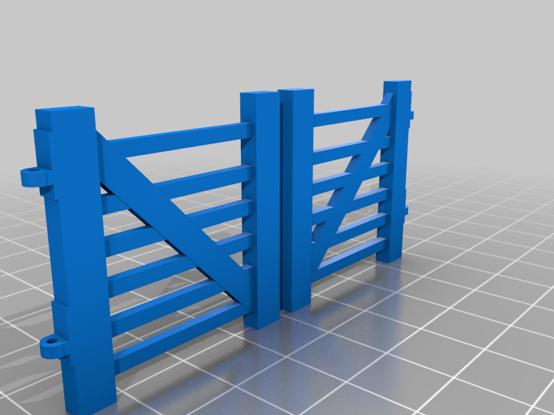 🪵 28mm 'Industrial' Wooden Fence and Gate・Free 3D File for ・Cults