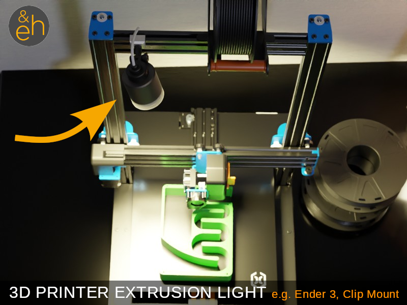 Free 3D file 3D Printer Extrusion LED Light - e.g. Ender 3, Fully ...