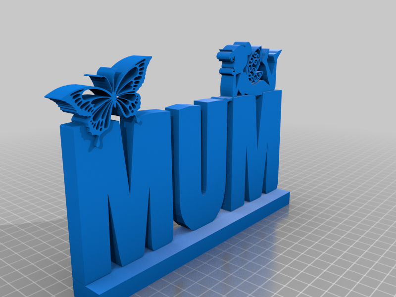 🧞‍♂️ MUM AND NAN LETTER 3D BOARD・Free STL File for ・Cults