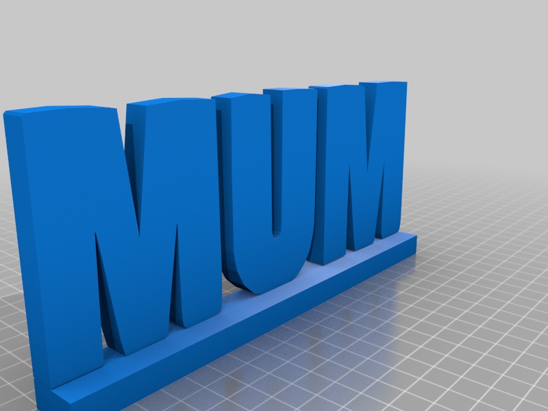 🧞‍♂️ MUM AND NAN LETTER 3D BOARD・Free STL File for ・Cults