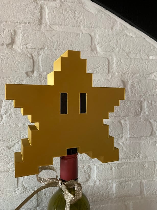 3D print Pixel tree topper star・Cults