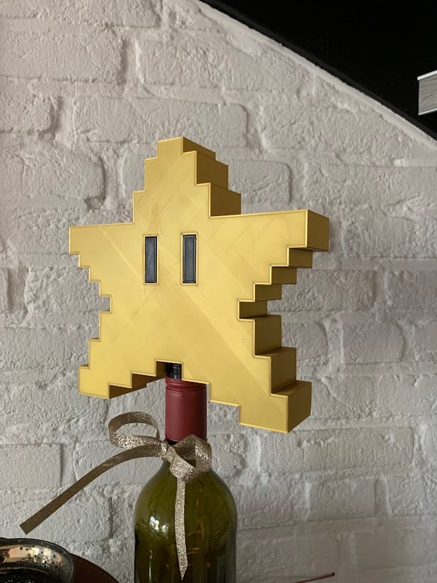 3D print Pixel tree topper star・Cults