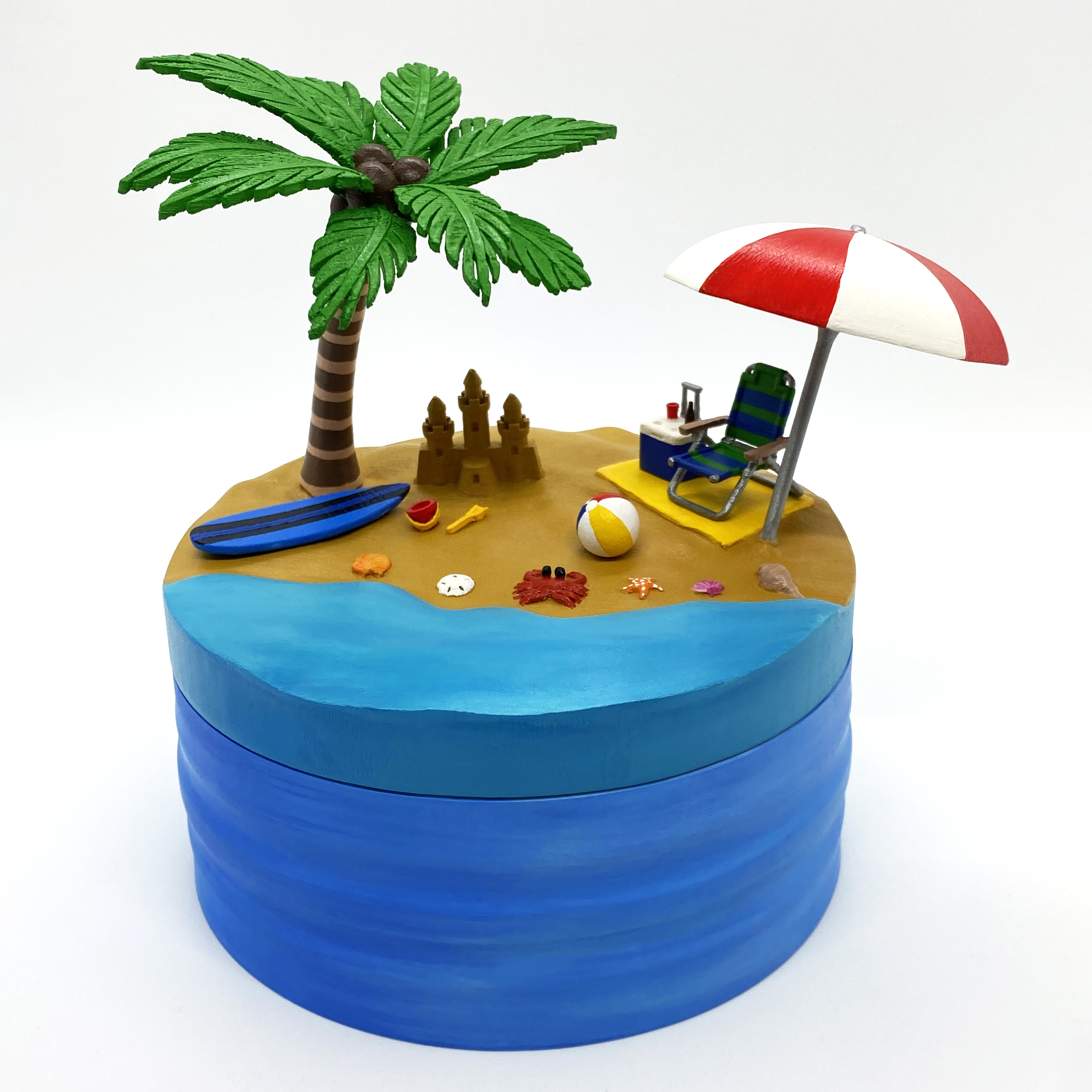 🏝️ Private Island Beach Box Paradise Decoration Container・ STL File for ...