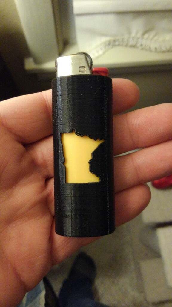 🎭 MN Cutout Lighter Case v2・Free STL File for ・Cults