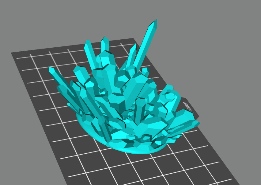 STL file Large Crystal Cluster for Tabletop Gaming. 🔮 ・3D print design ...