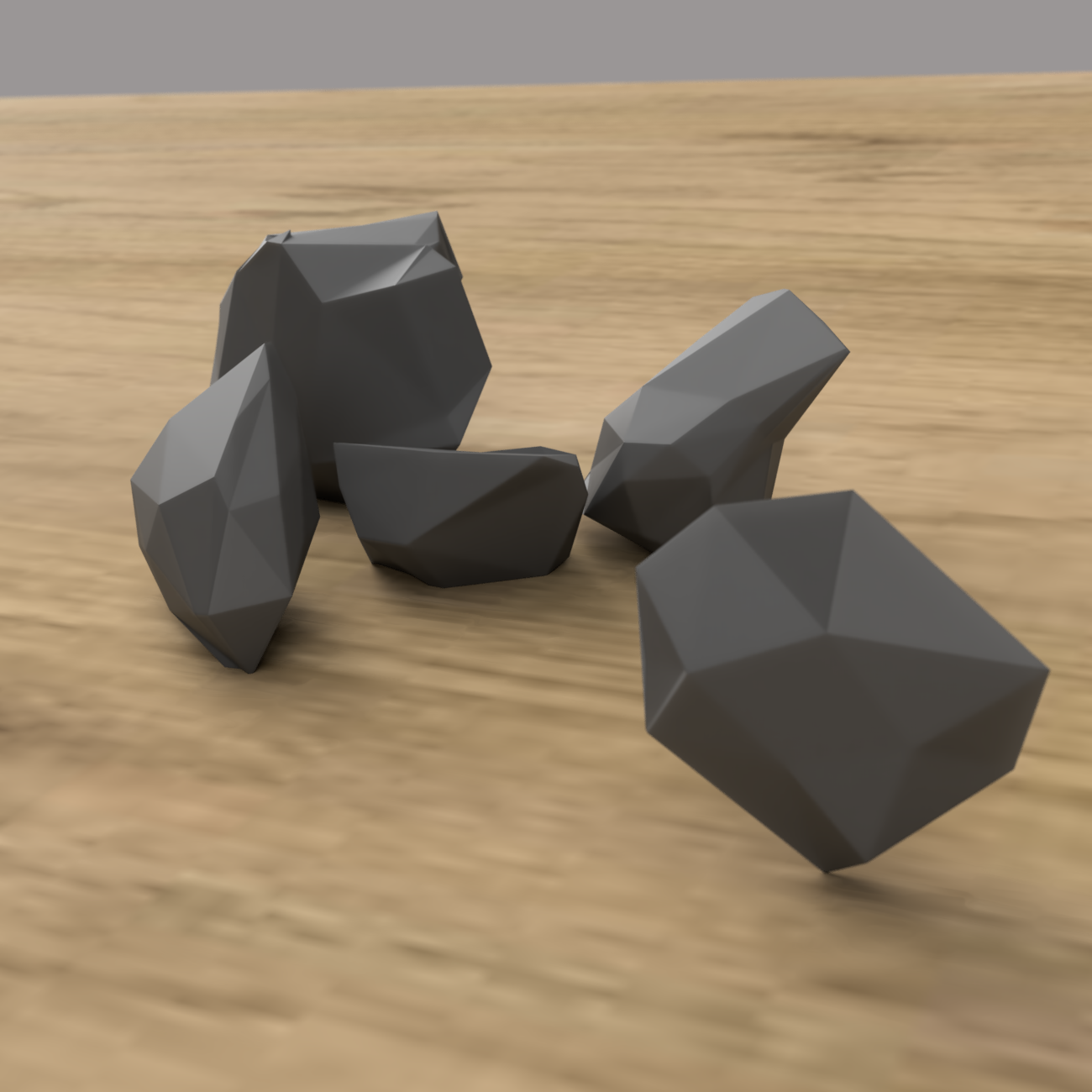 STL file Low Poly Stones 🌐 ・Template to download and 3D print・Cults