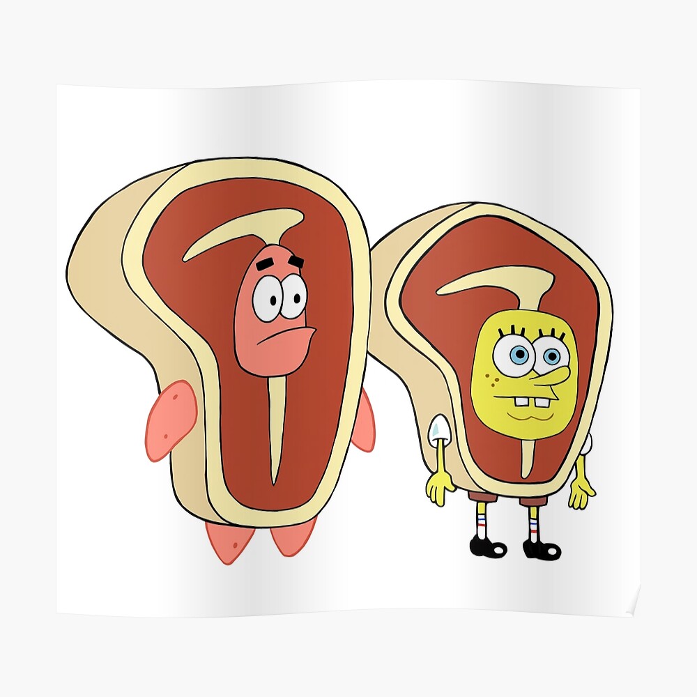 Archivo OBJ Carne patric y spongebob/patricio y bob esponja carne 🎨 ...