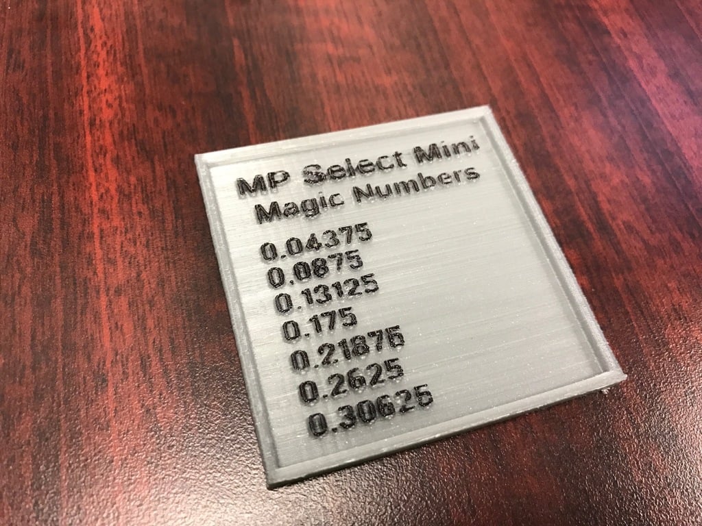 3D printable MP Select Mini Magic Numbers Plaque・Cults