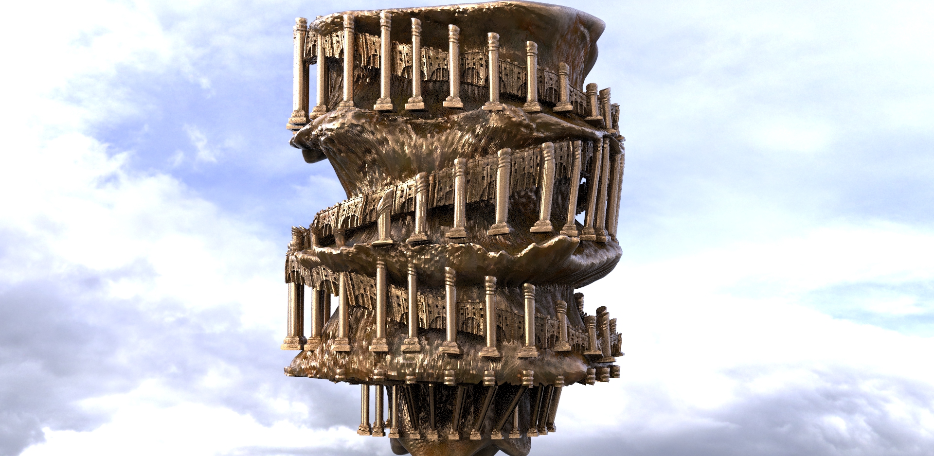 OBJ file Spiral Tower fantasy or Sci fi 3D model 🧝 ・3D printer design ...