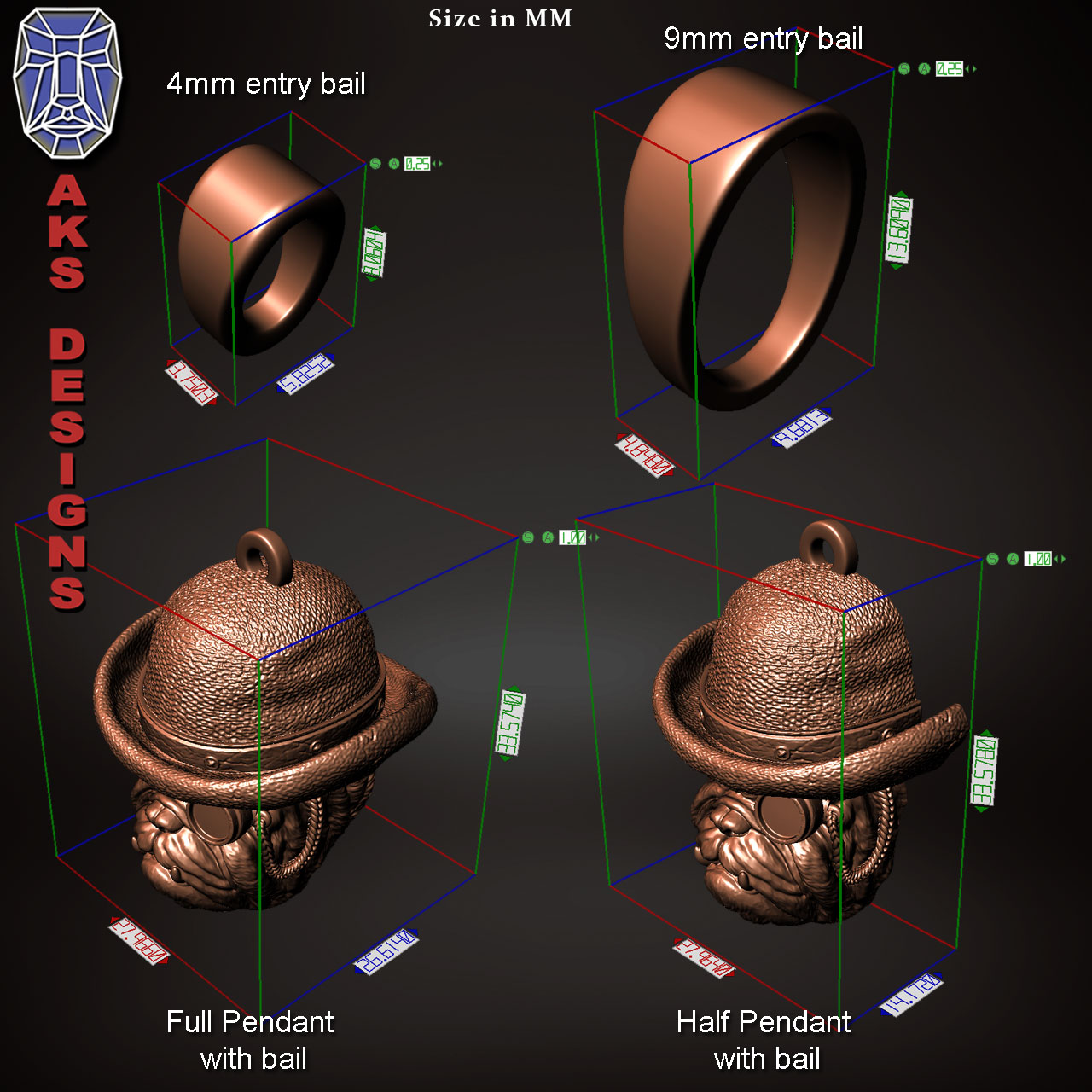 3D file Bulldog Gentlemen version 1 Pendant jewelry 💀 ・3D print object ...