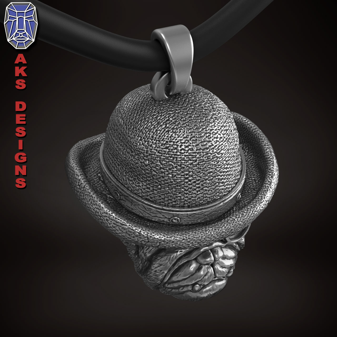 3D file Bulldog Gentlemen version 1 Pendant jewelry 💀 ・3D print object ...