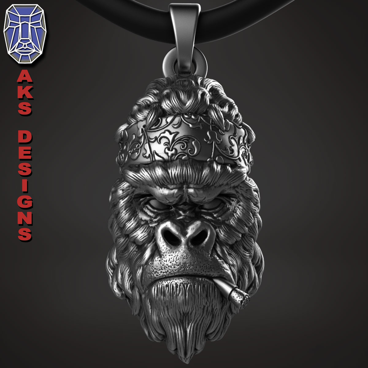 💀 Gangster guerilla version 1 Pendant jewelry・ 3D File for ・Cults