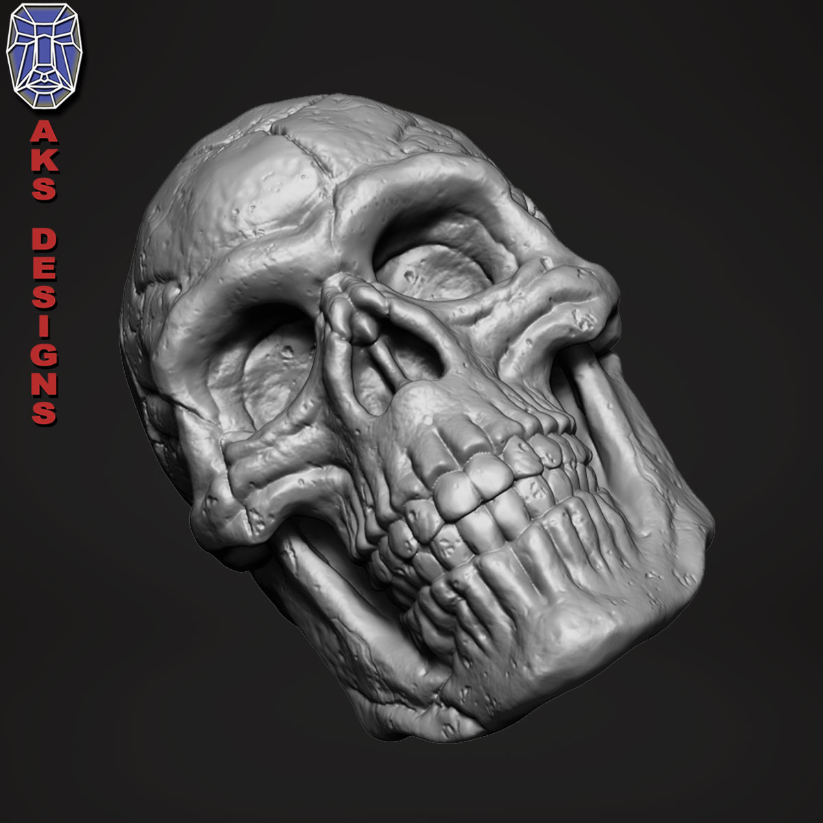 3D file Skull version 1 Bas relief for cnc 💀・3D print design to ...