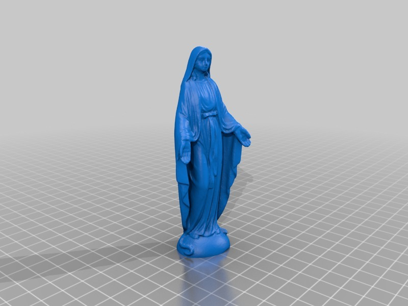 🩻 Mother Mary Statue - 3D Scan・Free STL File for ・Cults