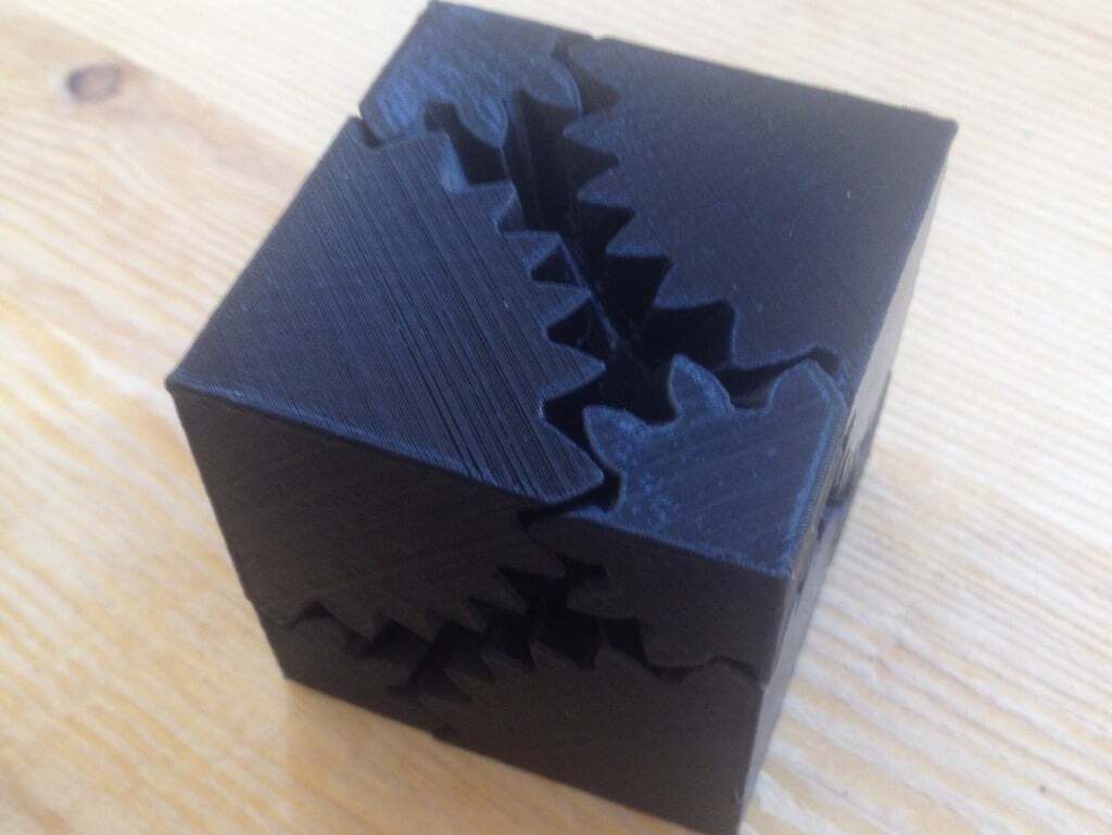 3D printing Screwless Cube Gears・Cults
