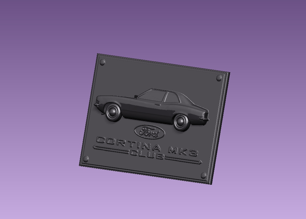 STL file ford cortina mk3 Plaque 🚙 ・3D printing design to download・Cults