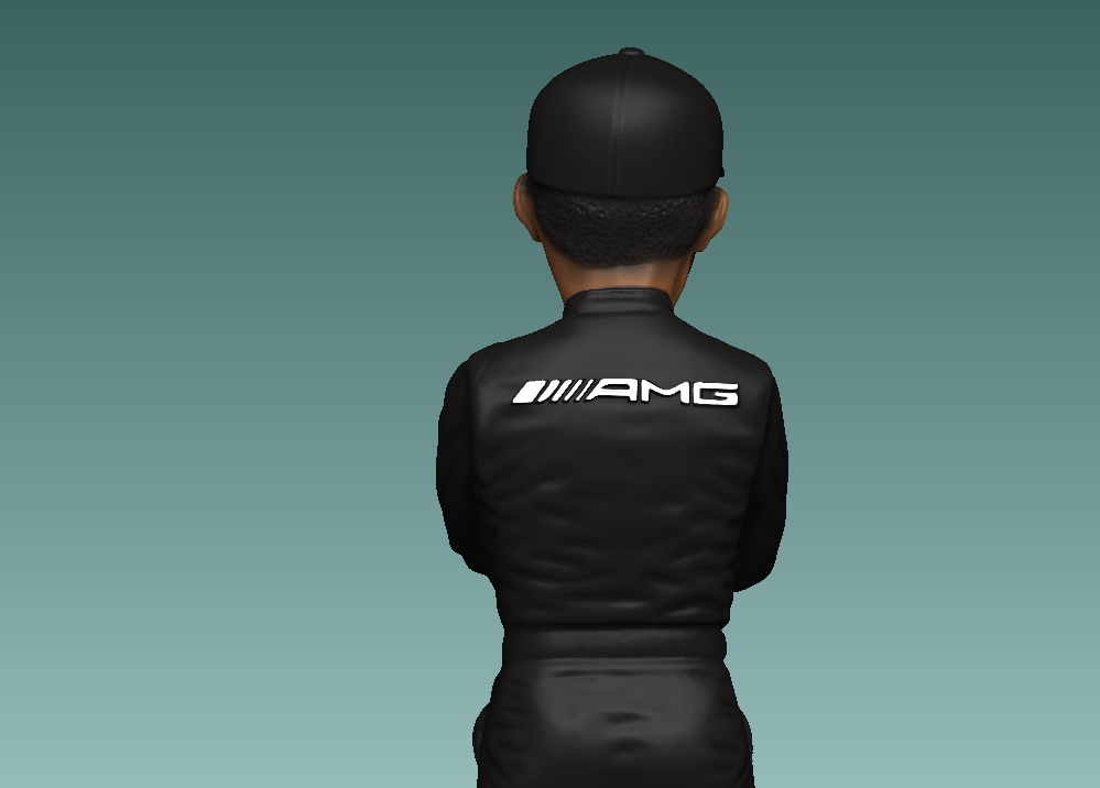 STL file Lewis Hamilton figure 🏎️ ・3D printable model to download・Cults
