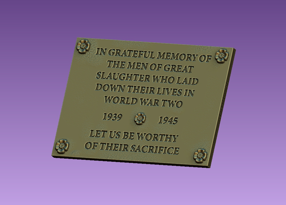 STL file WW2 memorial plaque 🎨 ・3D printable model to download・Cults