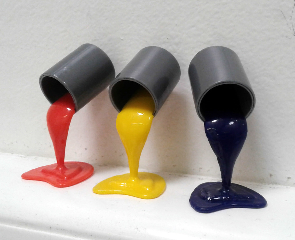 Free 3D file Pouring paint 🫗 ・Object to download and to 3D print・Cults