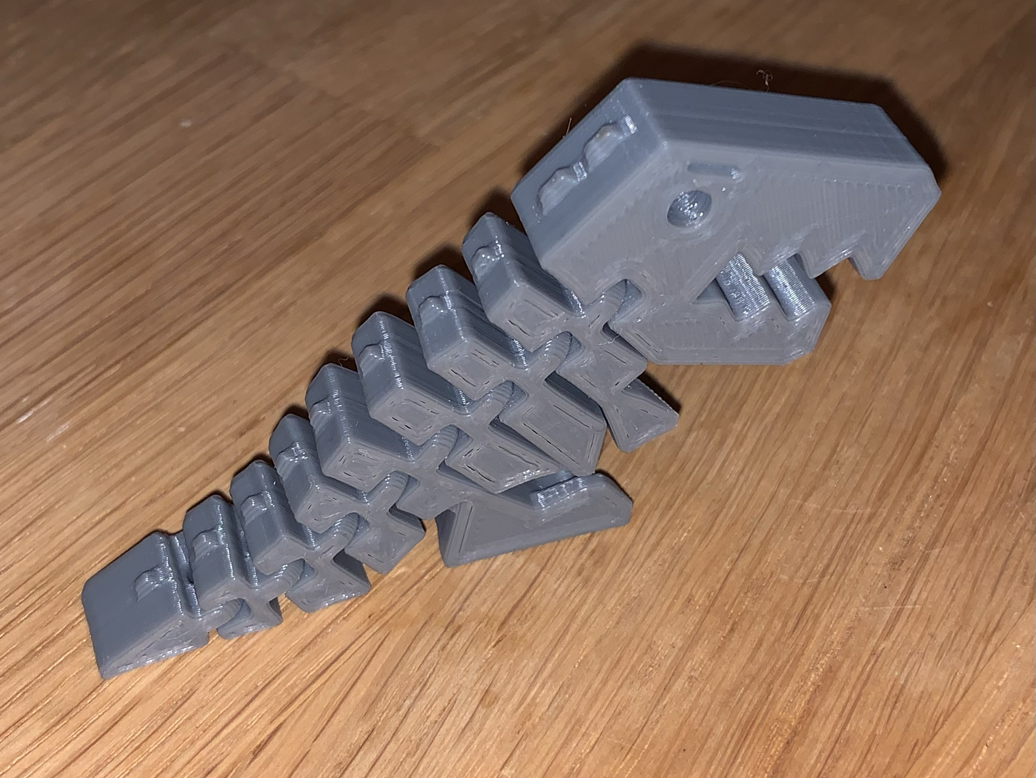 3D printing Flexi Rex with stronger links・Cults