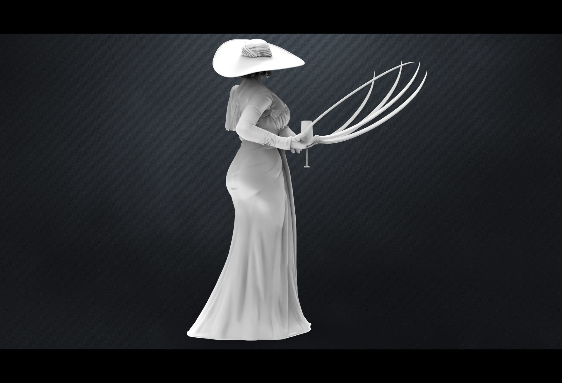 STL file Lady Alcina Dimitrescu Resident evil 8 village 3D print model ...