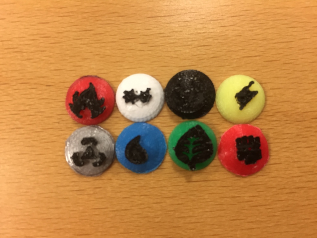 Free 3D file Pokémon TCG Energy Buttons, Special Condition Markers and ...